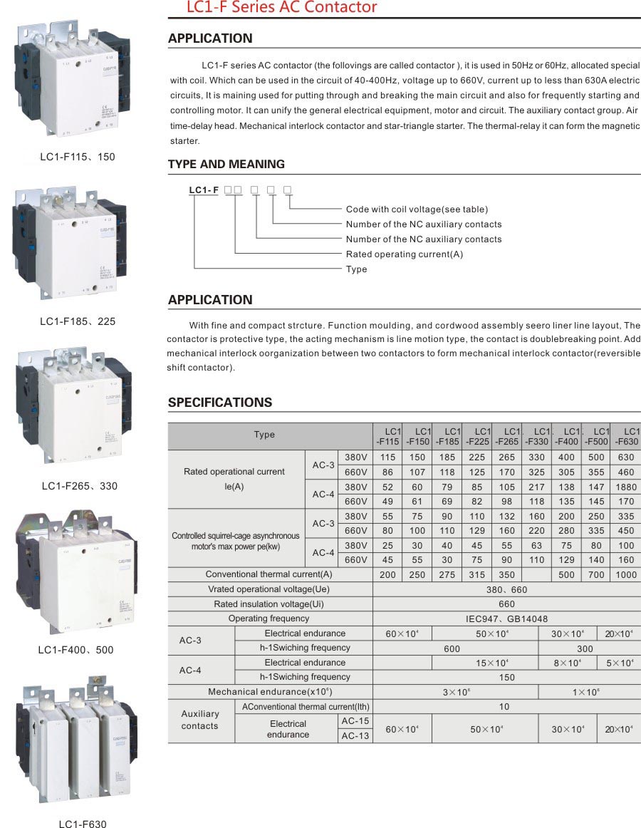 LC1-D AC Contactors